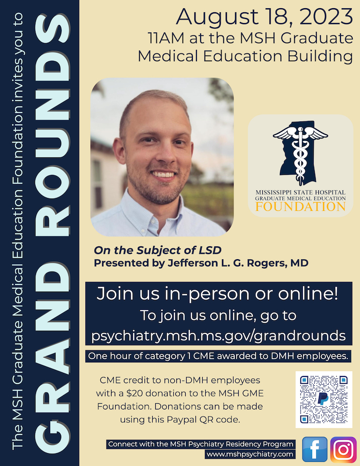 Grand Rounds | Mississippi State Hospital Psychiatry Residency Program